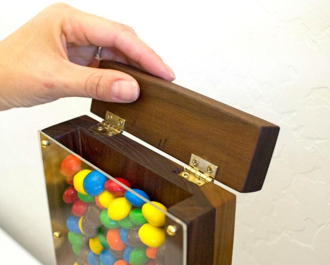 DIY Candy Dispenser, Desktop Candy Dispenser, Woodworking Candy ...