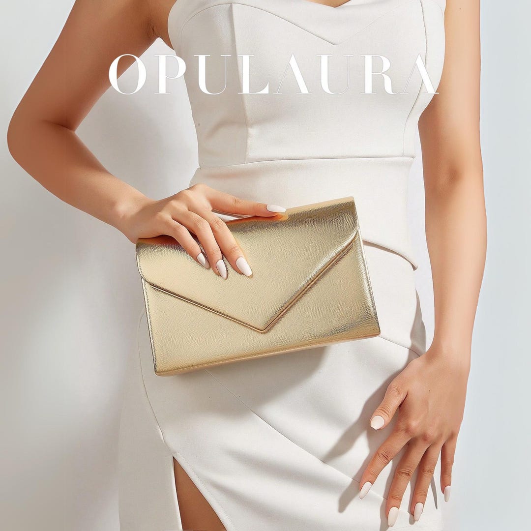 Gold Clutch Bag, Gold Clutch Purse, Gold Evening Bag, Women Evening ...