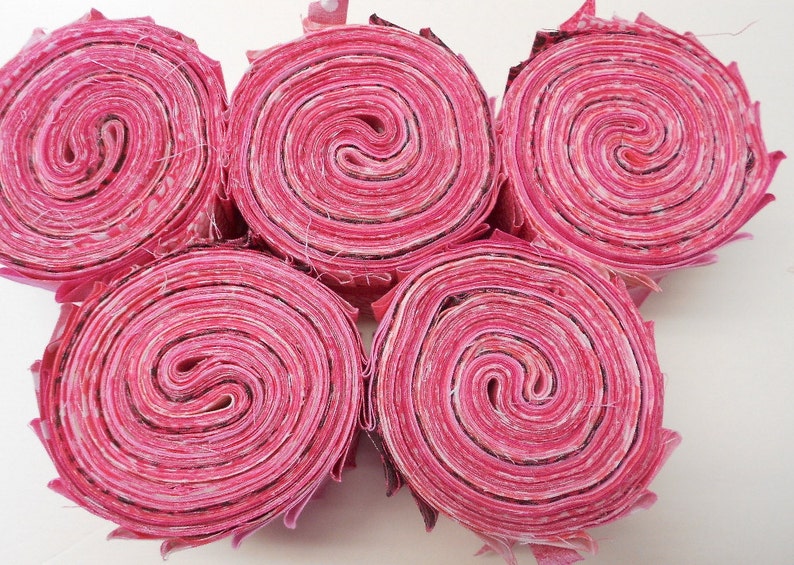 Pink Quilt Fabric Strips Pink Quilt Strips Jelly Roll 20 - Etsy