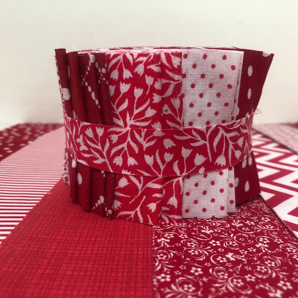 Red Jelly Roll Fabric - Etsy
