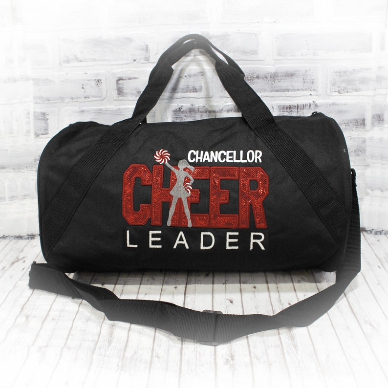 Personalized Cheer Bag: Maroon Applique, Custom Team Duffel - Etsy
