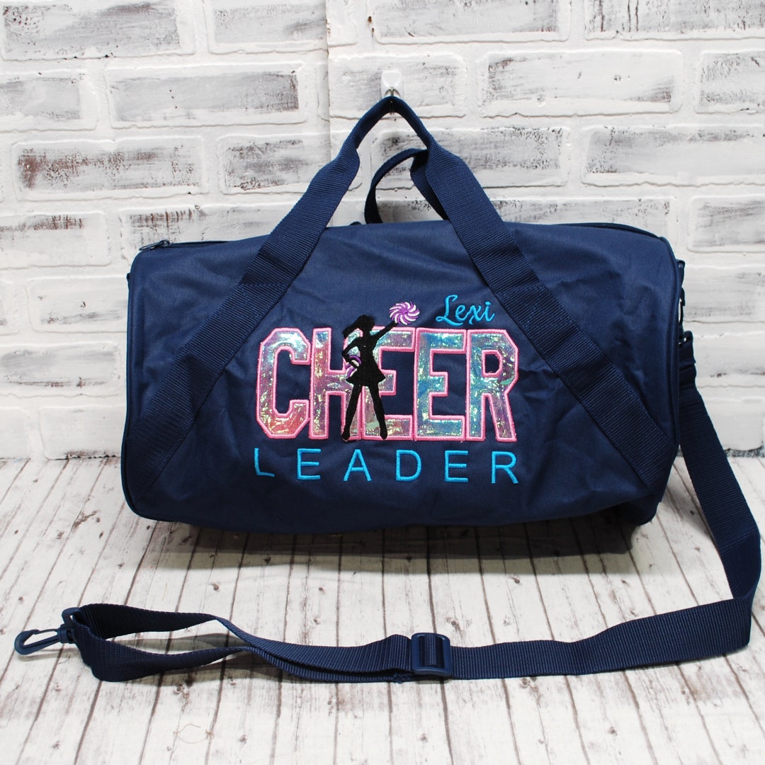 Personalized Girl's Cheer Bag Ombre Print Purple and Blue Small Duffle ...