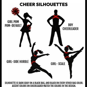 Personalized Cheer MAROON Custom Bag Color Girl Cheer Leader ...