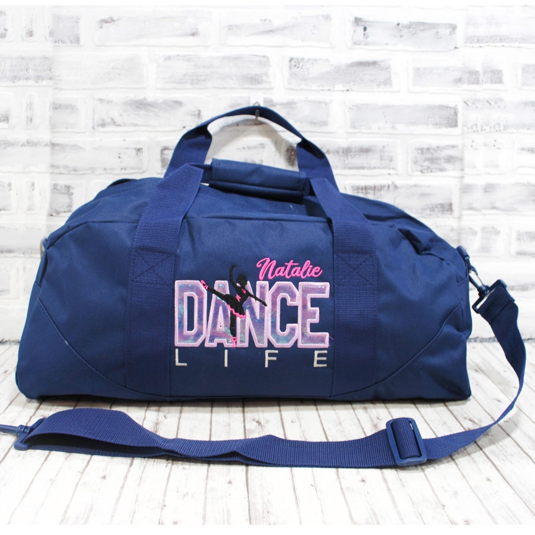 Personalized Dance Life Ballerina Pink and Purple Bag for Young Dancers ...