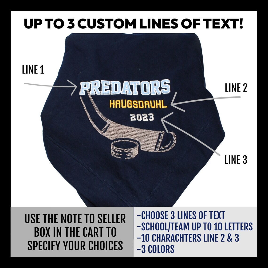 Personalized Ice Hockey COACH Tote or Duffle Bag 3 Lines of Custom Text ...