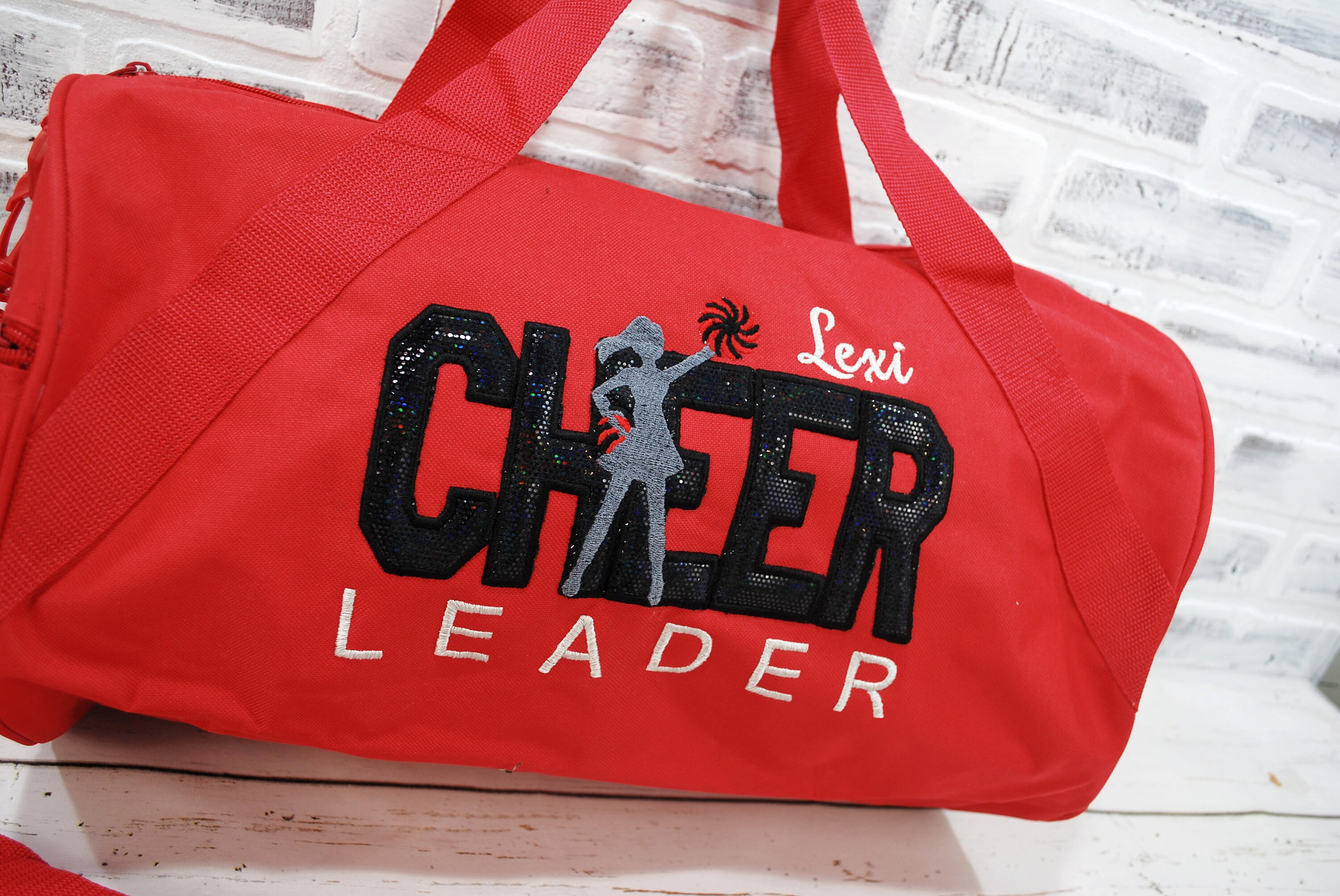 Personalized Red and Black Cheerleading Bag - Etsy