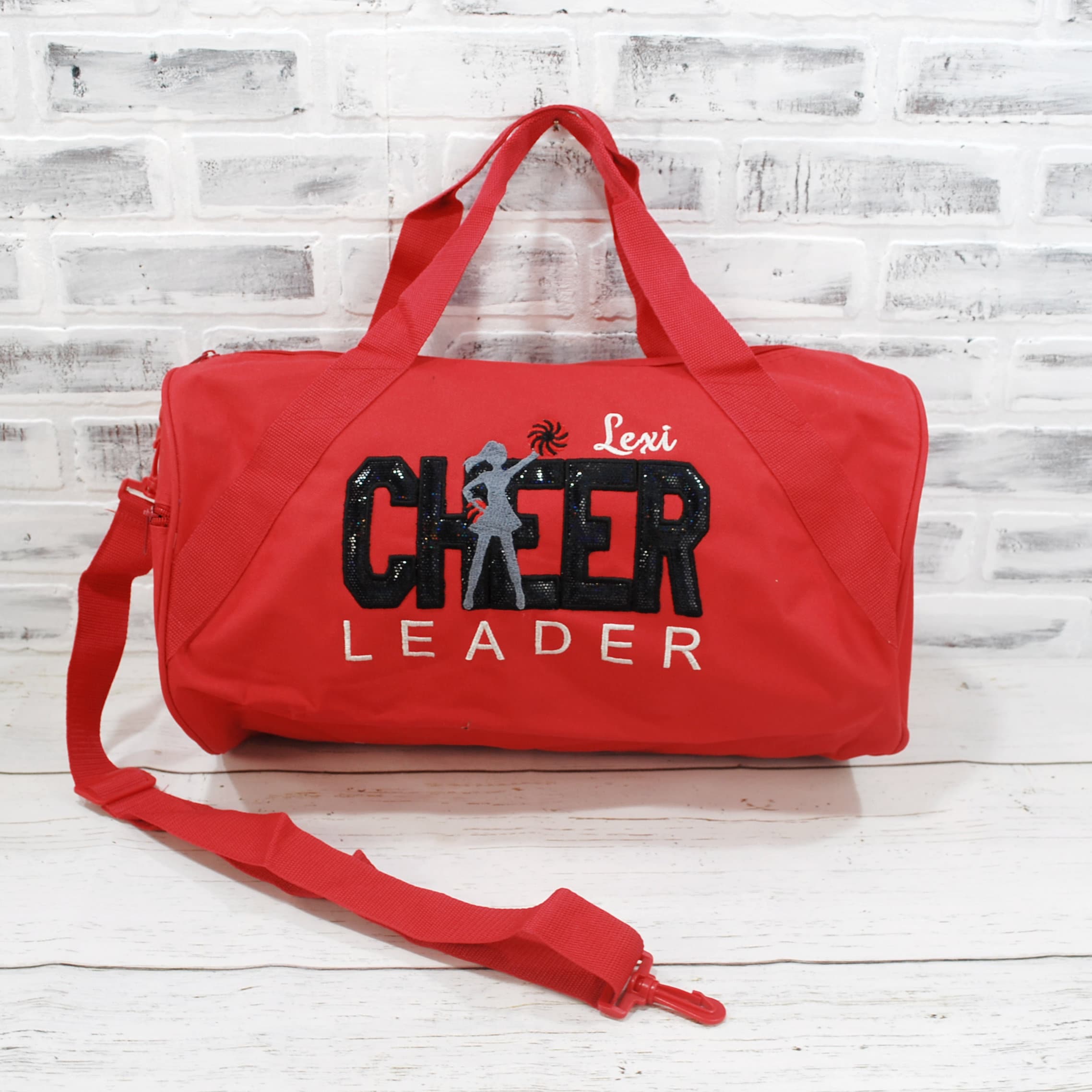 Personalized Red and Black Cheerleading Bag - Etsy