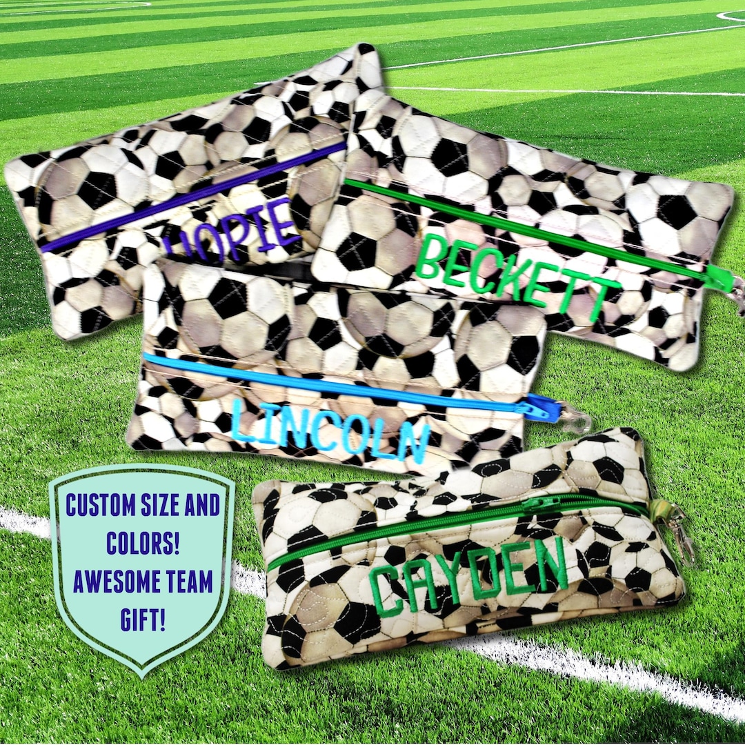 Personalized Soccer Key Chain Pouch for Accessory Bag Soccer Gifts for ...