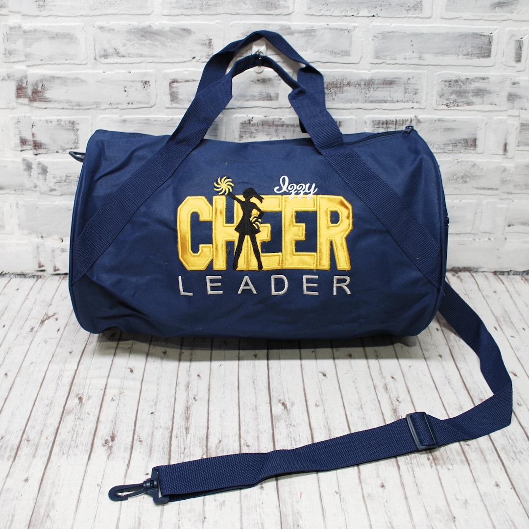 Personalized Cheer Bag: Navy & Gold Duffle, Cheerleader Gift - Etsy