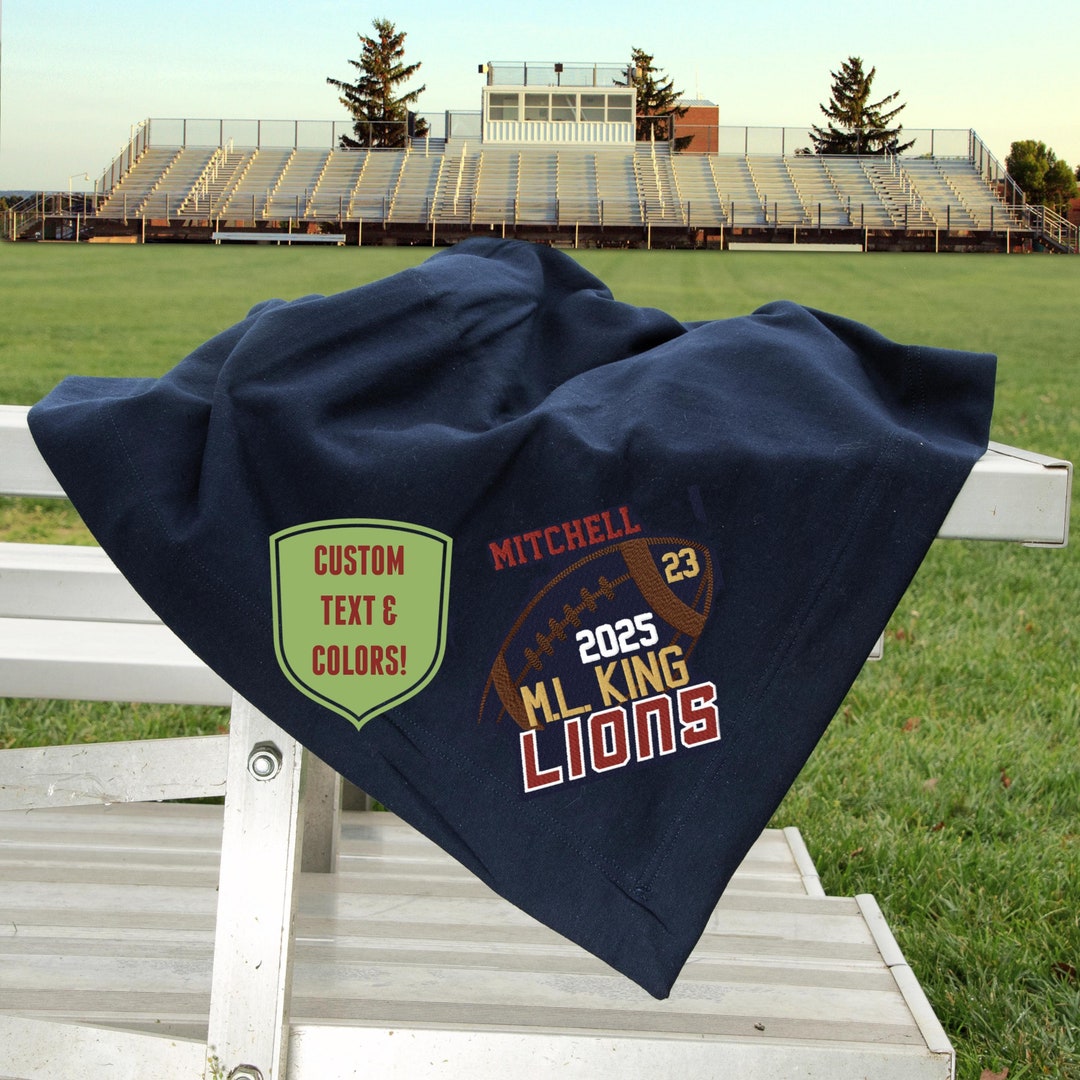 Custom Personalized Football Stadium Blanket With Custom Text Custom ...