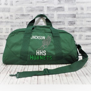 Personalized Track and Field Bag 3 Lines of Custom Text Tote or Duffle ...