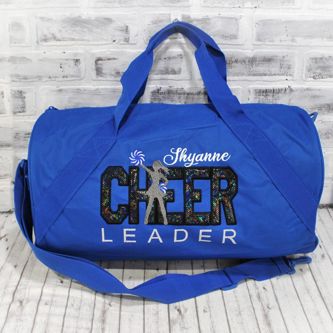 Personalized Cheer Bag in Royal Blue for Boys Blue and Black Sparkle ...