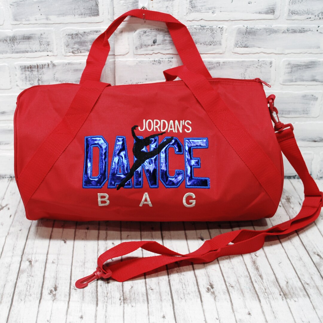 Personalized Red and Royal Blue Dance Life Boys or Girls Travel Bag ...