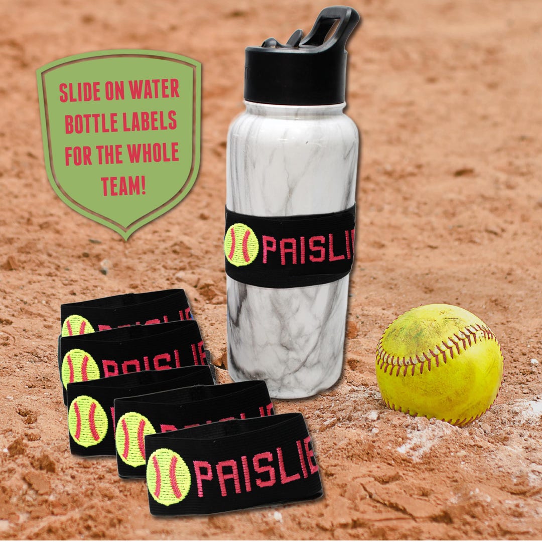 Softball Water Bottle Wrap Personalized Softball Team Gifts for Water ...