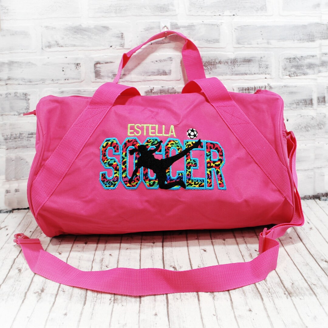 Girls Personalized Soccer Athletic Bag, for Travel, PE Bag, After ...