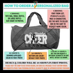 Personalized Cheer MAROON Custom Bag Color Girl Cheer Leader ...