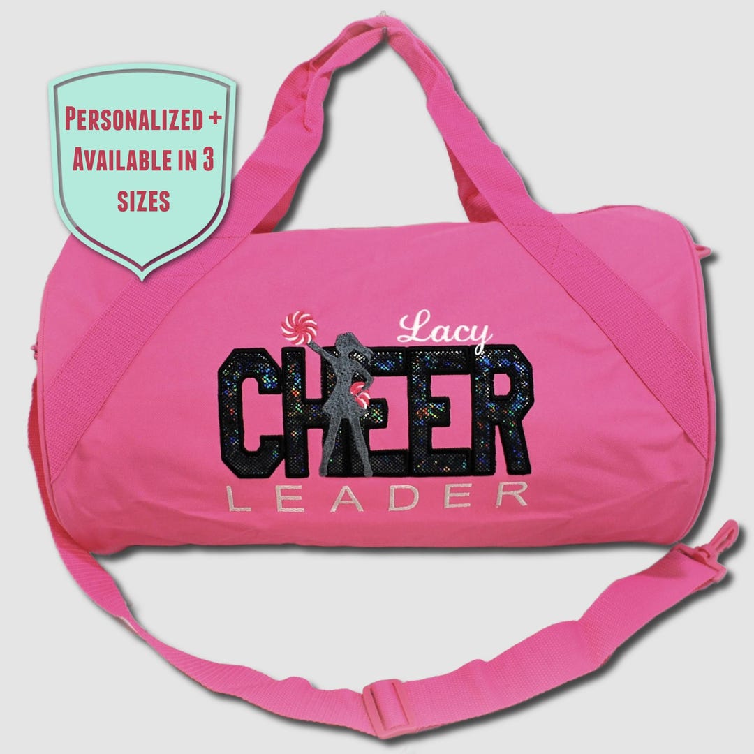 Personalized Cheer Bag: Pink Shimmer Cheerleader Duffle Bag - Etsy