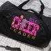 Personalized Girl's Cheer Bag Bright Pink Gold Leopard - Etsy