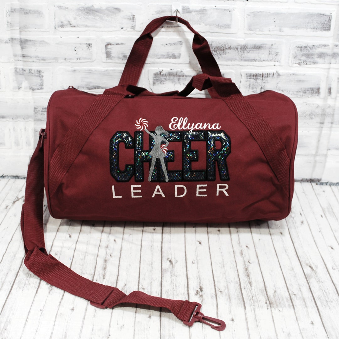 Personalized Cheer Bag: Maroon Shimmer Cheerleader Duffle Bag - Etsy