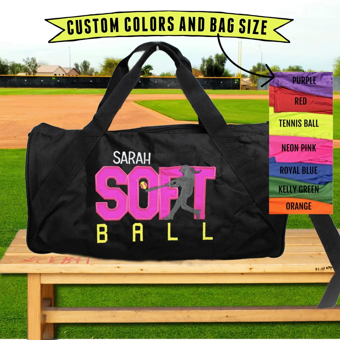 Personalized Softball Bag for Girl Softball Duffle Bag With Name Custom ...