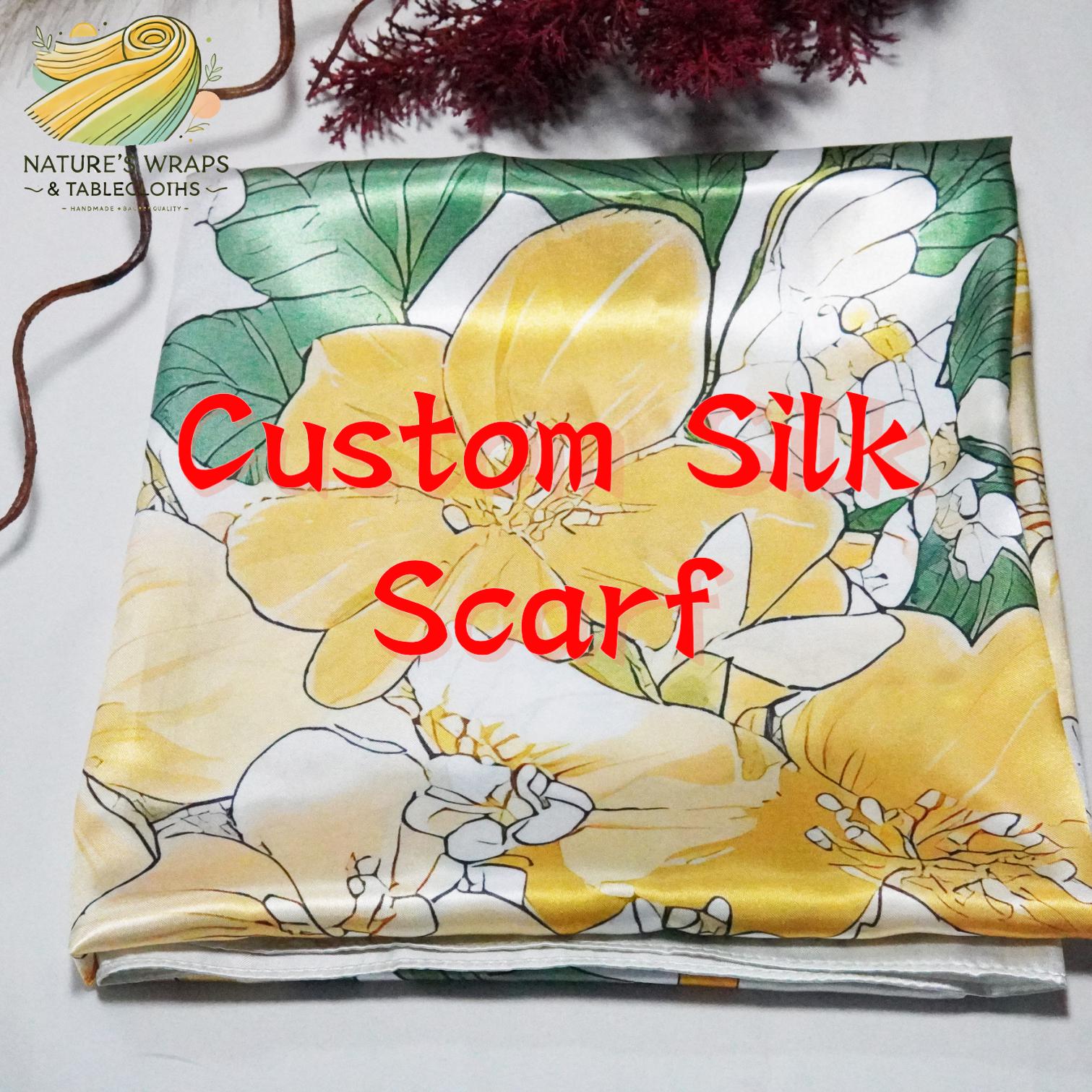 Design Your Own Silk Scarf – Custom Personalized Silk Scarf With Your ...