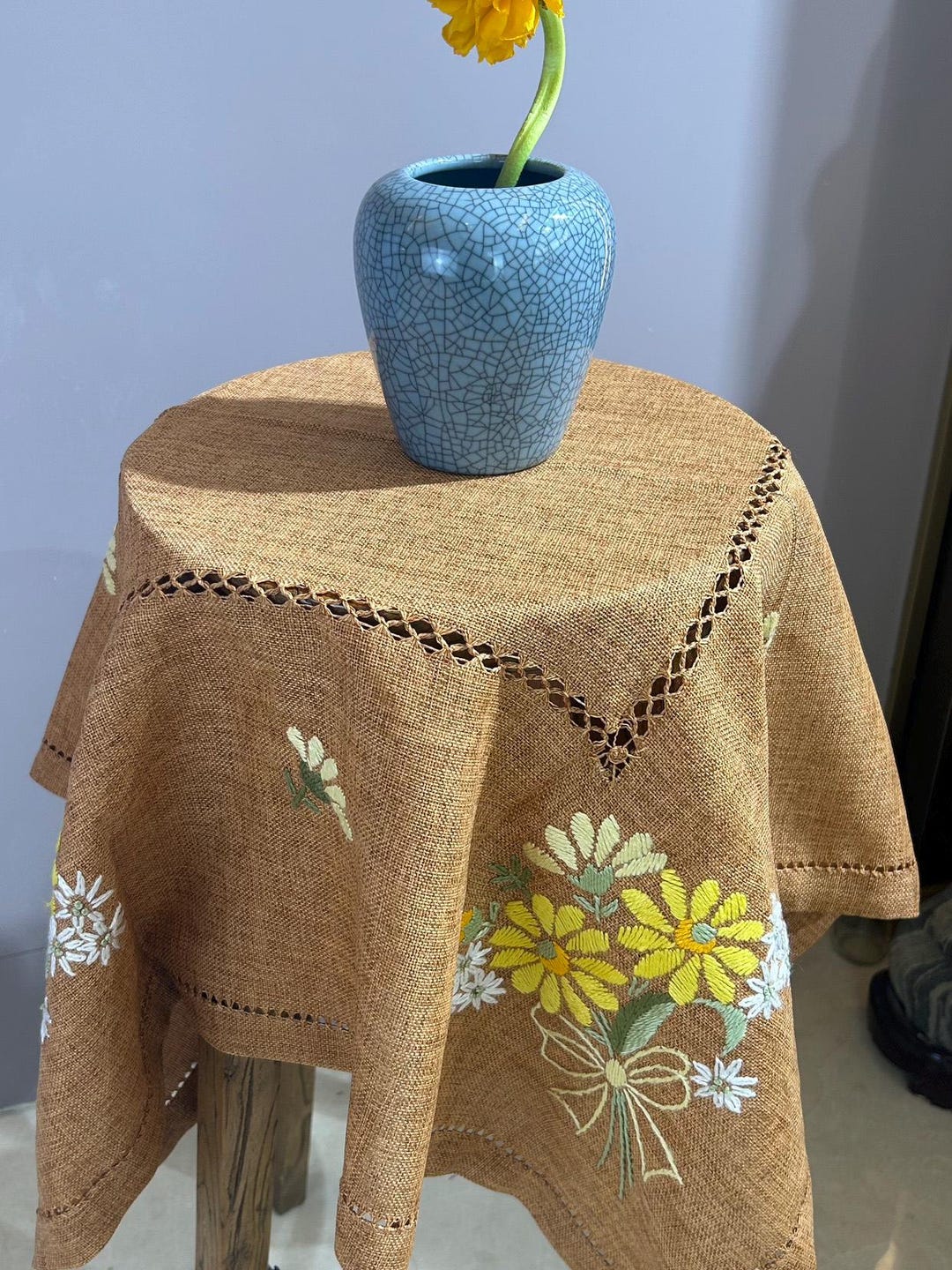 Rustic Handcrafted Table Cover, Hand-embroidered Multi-purpose ...