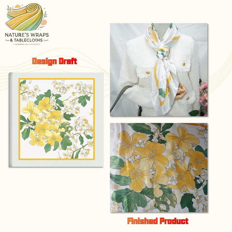 Design Your Own Silk Scarf – Custom Personalized Silk Scarf With Your ...