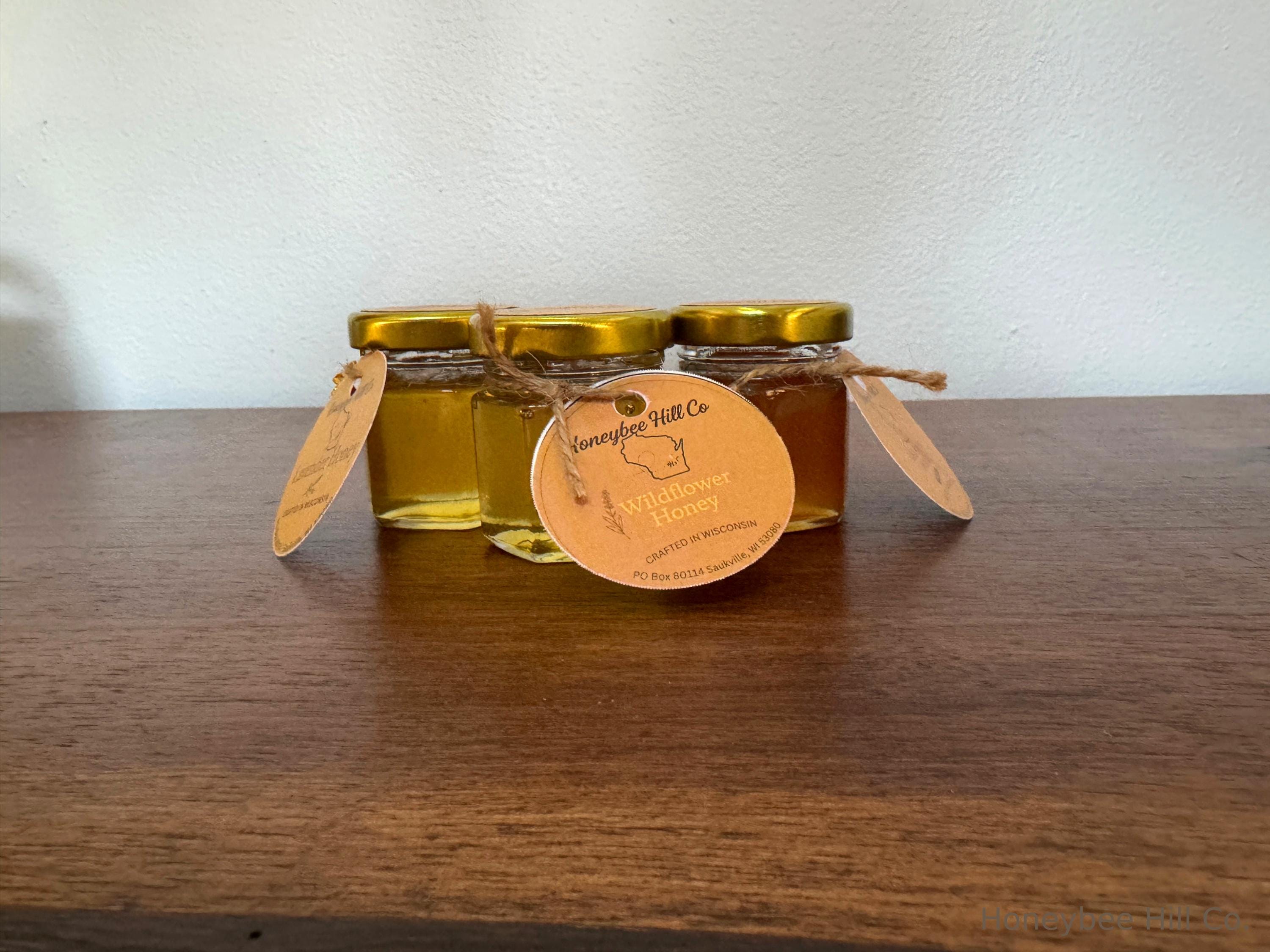 Mini Honey Gift Set, Raw Honey Trio, Wedding Favor, Hostess Gift, Tea ...