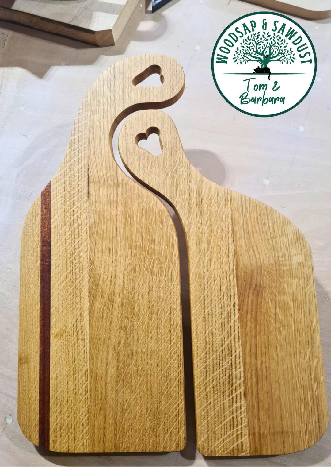 Rustic Reclaimed Oak Duo Presentation Boards, Unique Wooden Platter ...