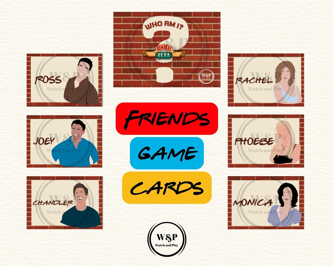 Who Am I Game Cards Friends Digital Print - Etsy