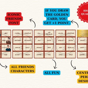 Who Am I Game Cards Friends Digital Print - Etsy