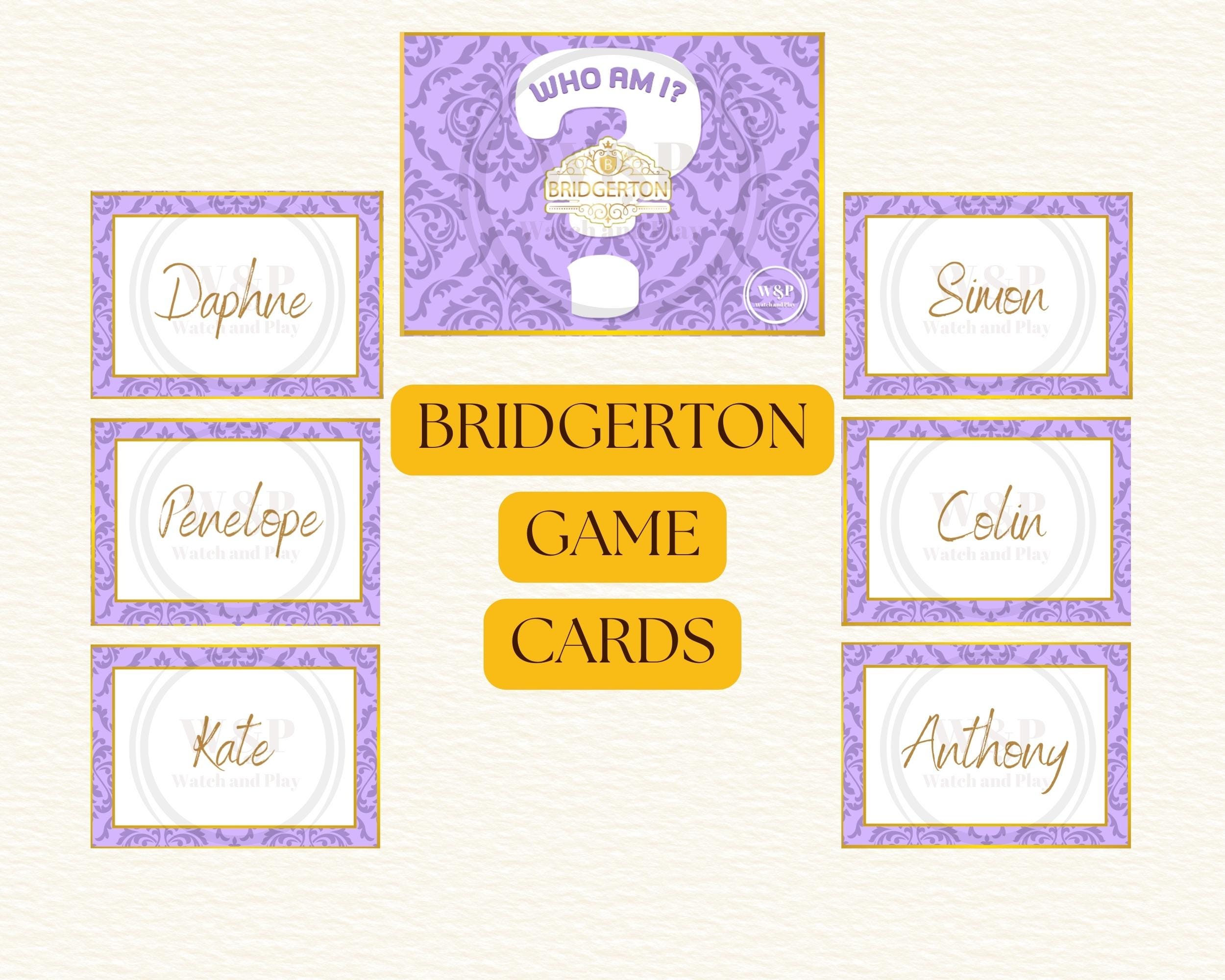 Who Am I Game Cards Bridgerton Digital Print - Etsy