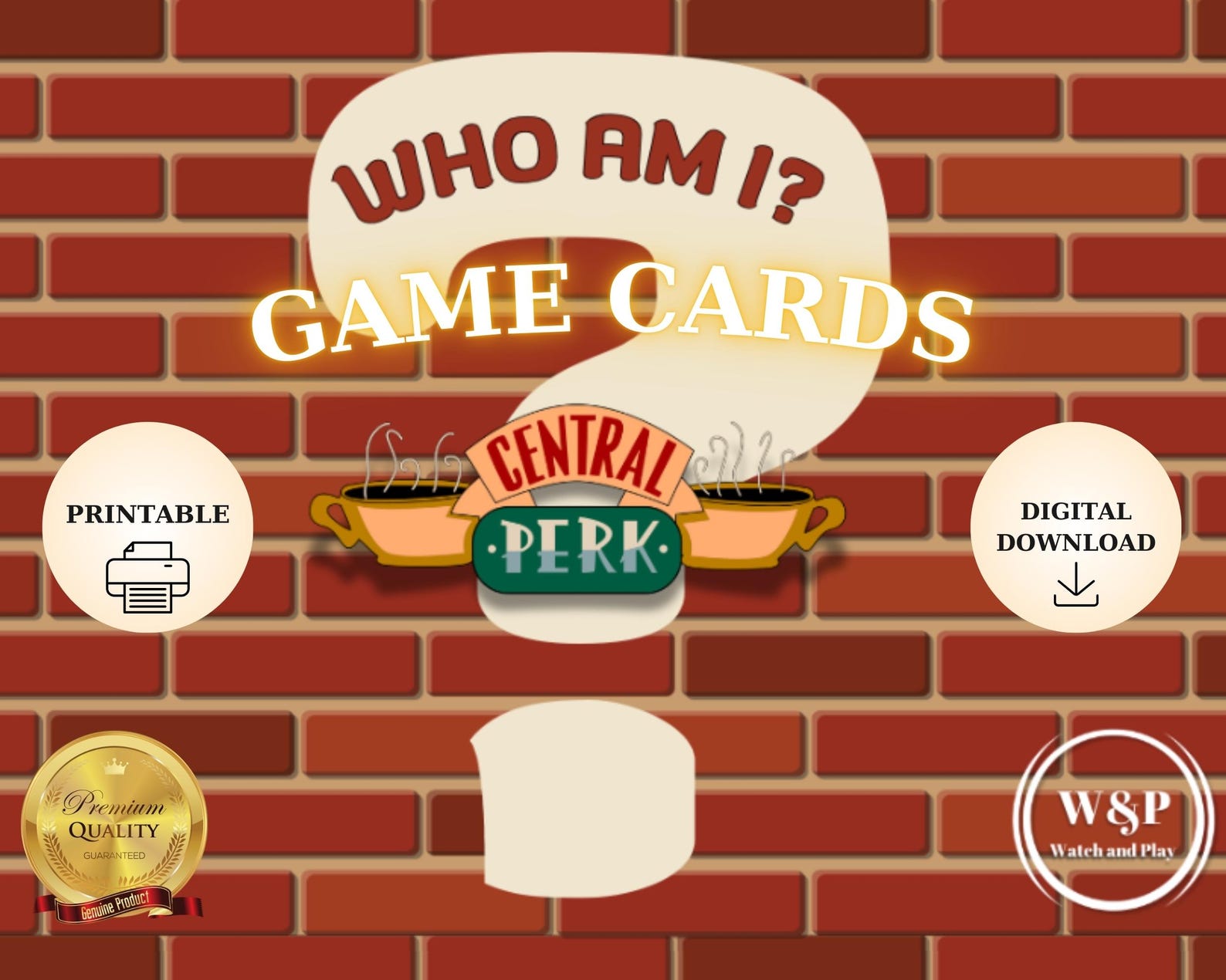 Who Am I Game Cards Friends Digital Print - Etsy