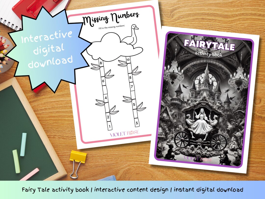 Fairy Tale Activity Book for Kids Printable PDF With 13 Fun Pages ...