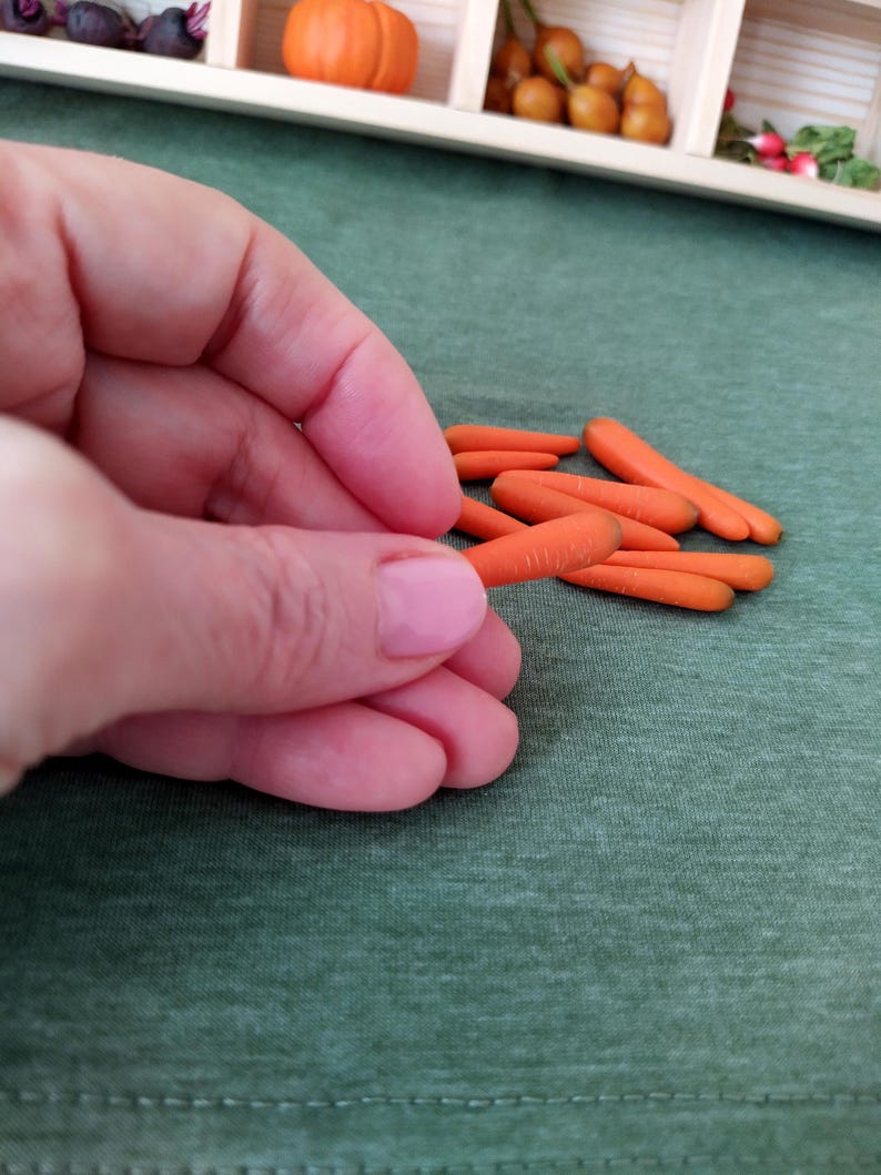 Miniature Carrot 1:6 Miniature Realistic Vegetables Food for Dolls ...