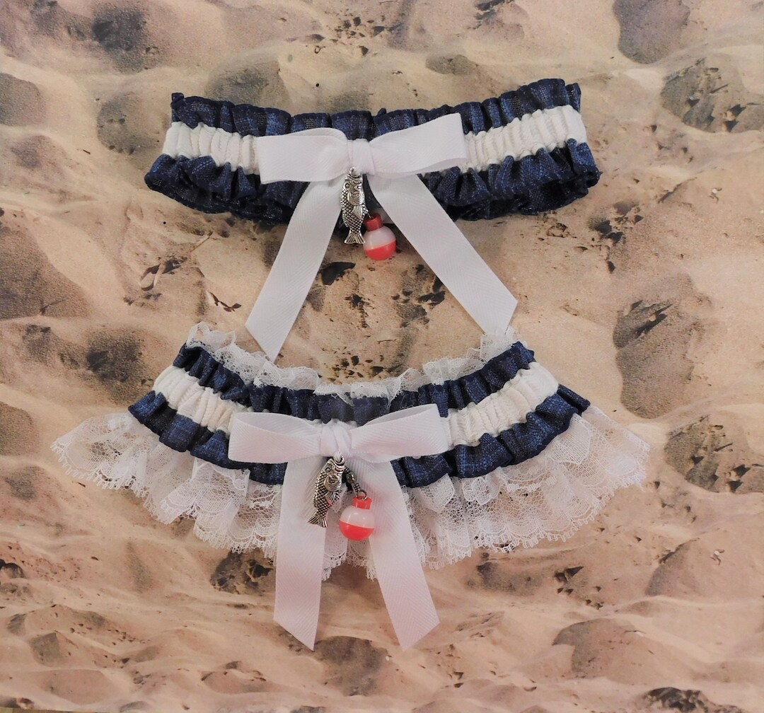 Fishing Garter Set of Two CHOOSE YOUR COLORS Custom Made Set of Two ...