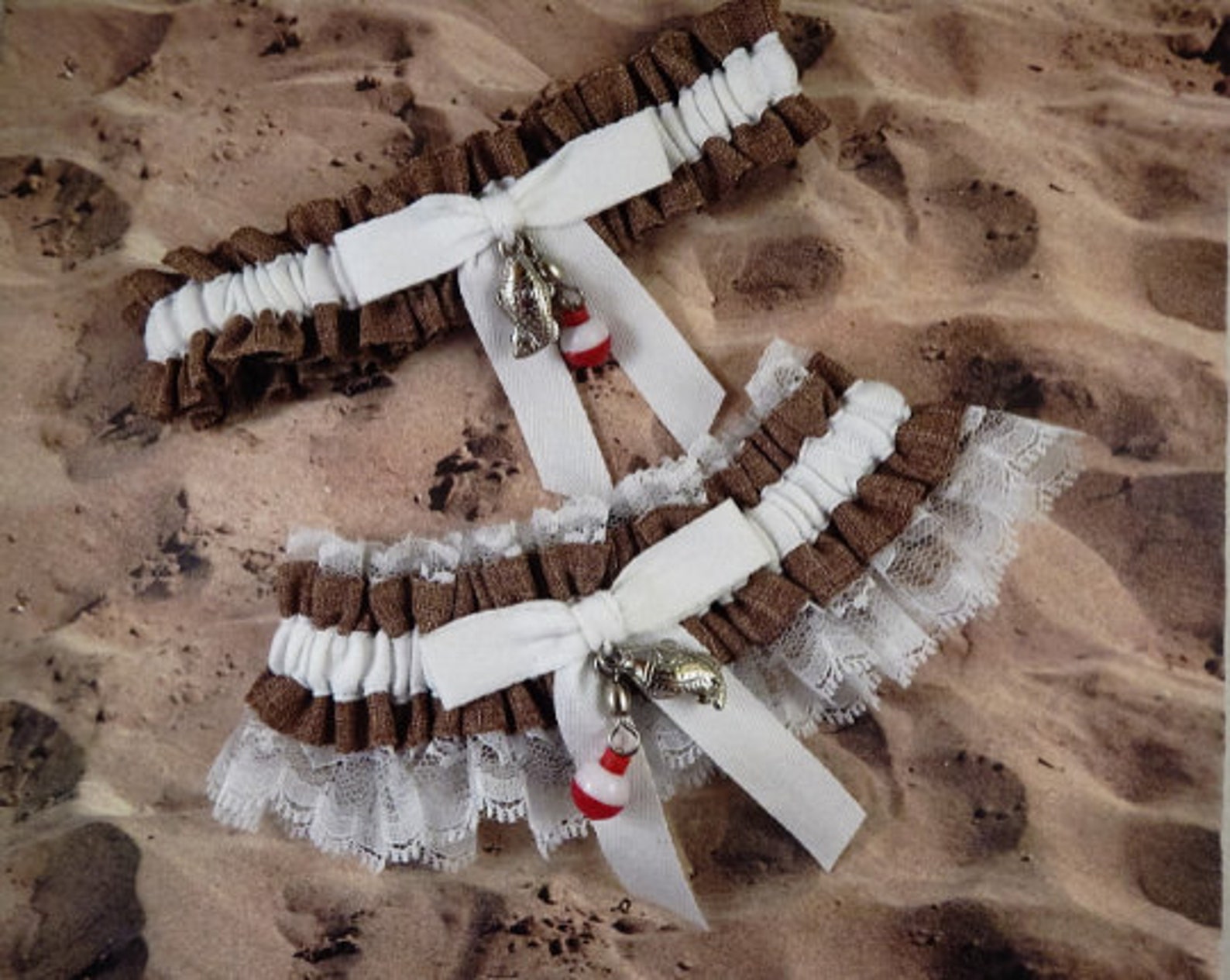 Fishing Garter Set of Two CHOOSE YOUR COLORS Custom Made Set | Etsy