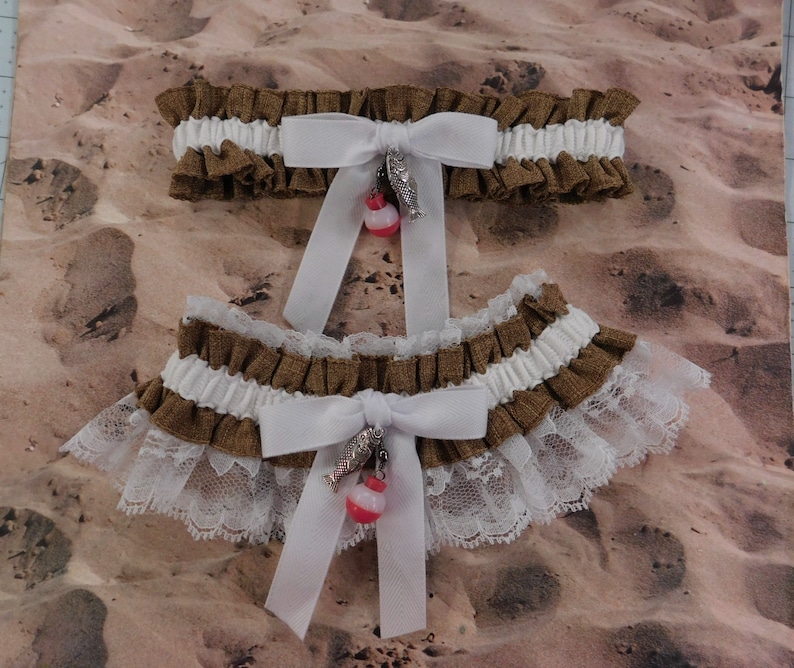 Fishing Garter Set of Two CHOOSE YOUR COLORS Custom Made Set - Etsy