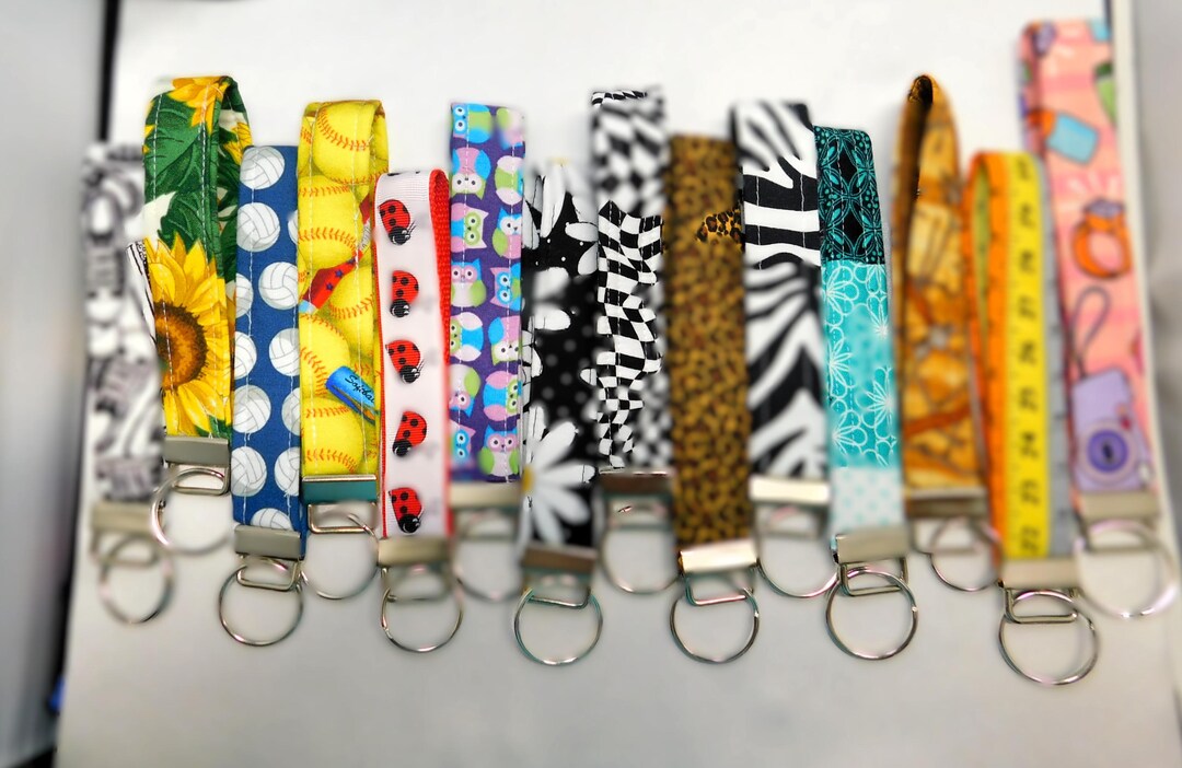 Key Lanyard Key Fob Key Ring Key Organizer Your Choice Patterns Many ...