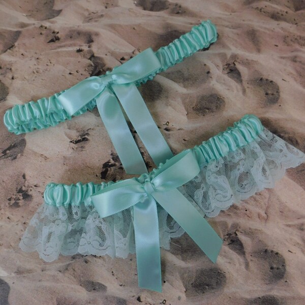 Mint Green Garter - Etsy