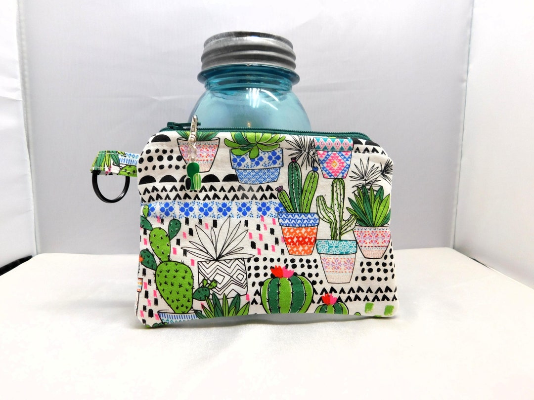Coin Purse Plants Cactus Print Change Purse Coin Pouch Credit Card ...