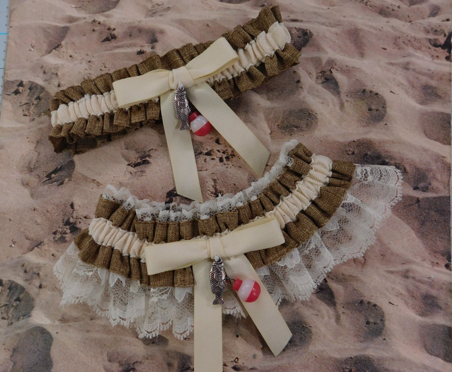 Fishing Garter Set of Two CHOOSE YOUR COLORS Custom Made Set - Etsy