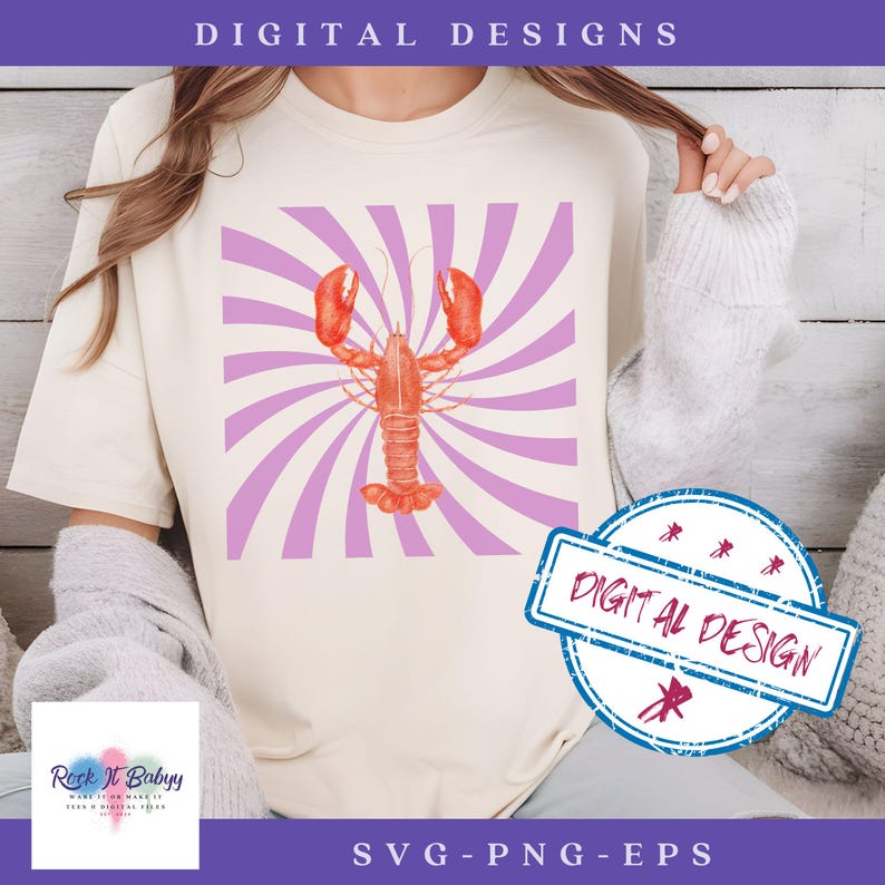 Lobster Summer SVG PNG EPS, Crab File for Coastal Shirts With Lobsters ...