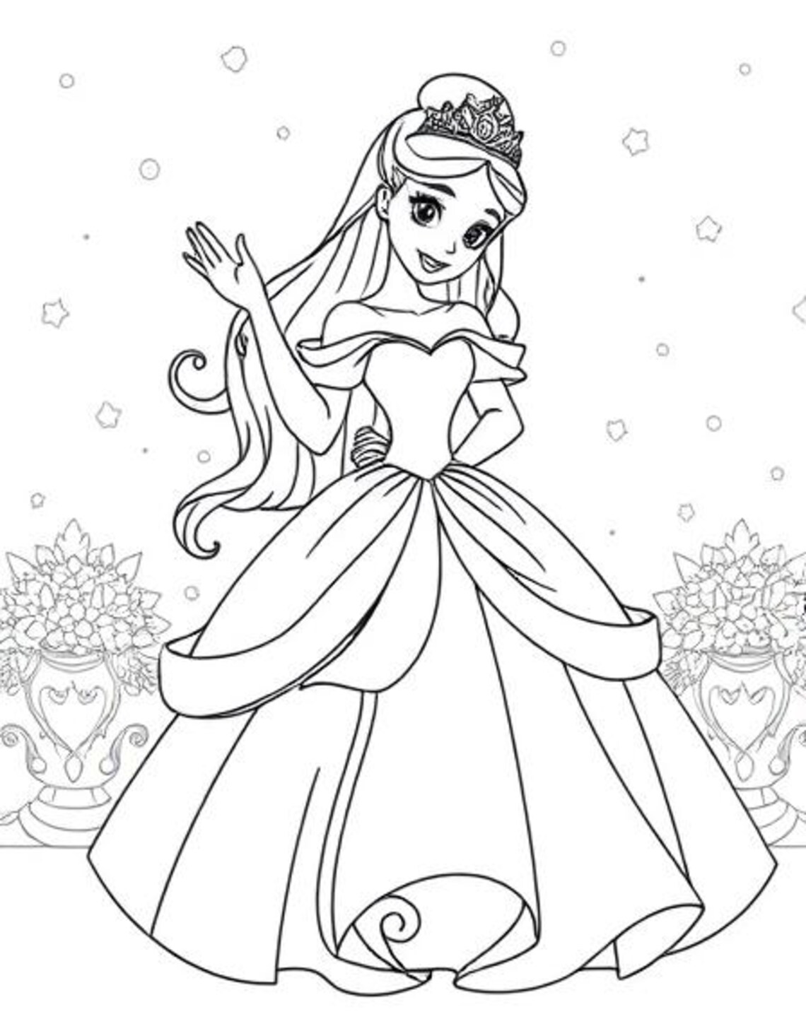 Pretty Princess Coloring Book 20 Pages Girls Coloring Craft - Etsy