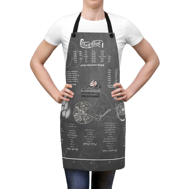Kitchen Apron, Smart Chef Apron With Conversion Chart, Ruler ...