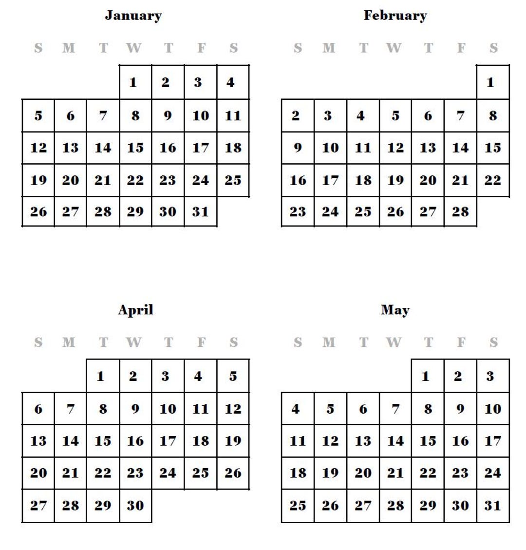 Printable 2025 Year at A Glance Journaling Calendar - Etsy