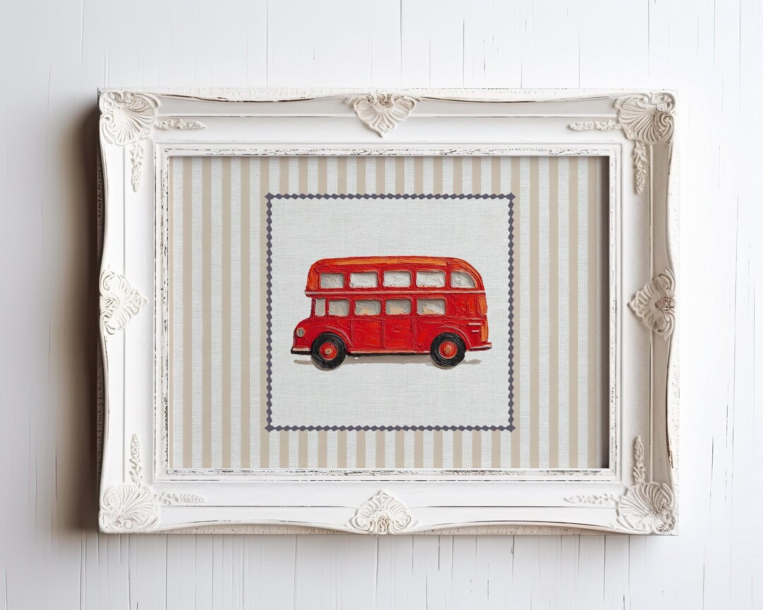 Vintage London Bus Print: Cottagecore Nursery Decor (digital Download ...