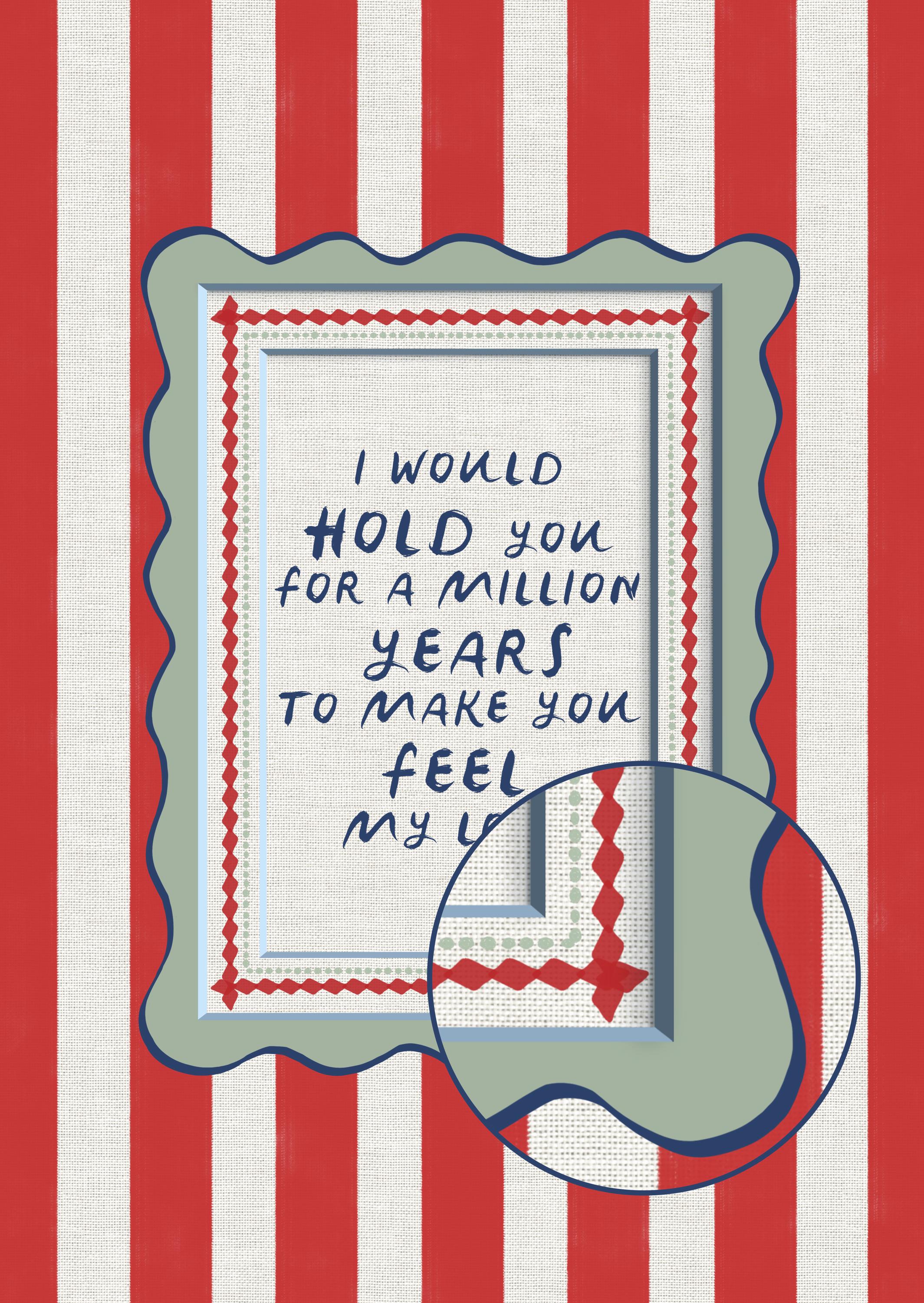 Vintage Circus Quote Print: Red Stripes Squiggle Wavy Frame Nursery Art ...