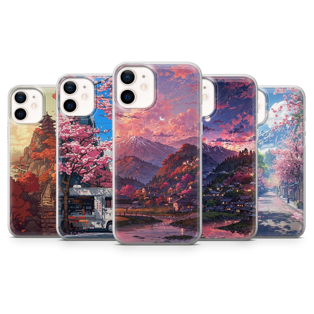 Japanese Phone Case Cherry Blossoms Tokyo Aesthetic for iPhone 17pro ...