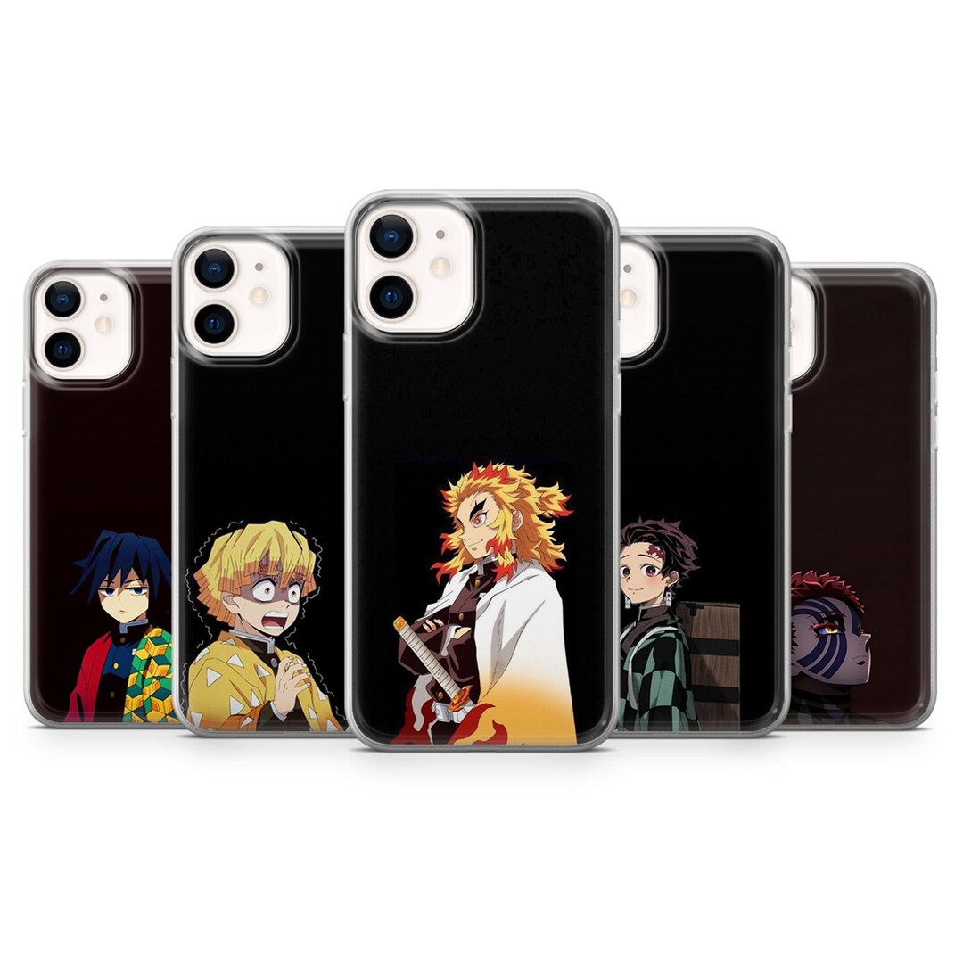 Demon Slayer Phone Case Tanjiro Kyojuro Cover for iPhone 16 Pro, 15, 14 ...